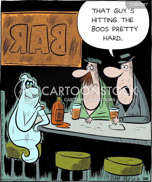Ghostly Patron Cartoons and Comics - funny pictures from CartoonStock