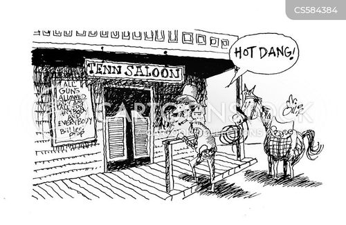 Western Saloon Cartoons and Comics - funny pictures from CartoonStock