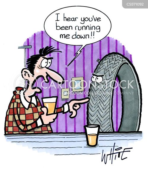 Tire Tracks Cartoons and Comics - funny pictures from CartoonStock