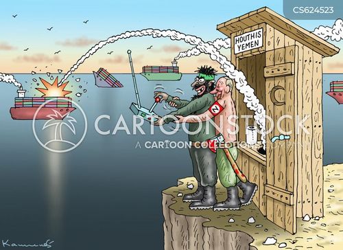 Houthis Attack Cartoons and Comics - funny pictures from CartoonStock