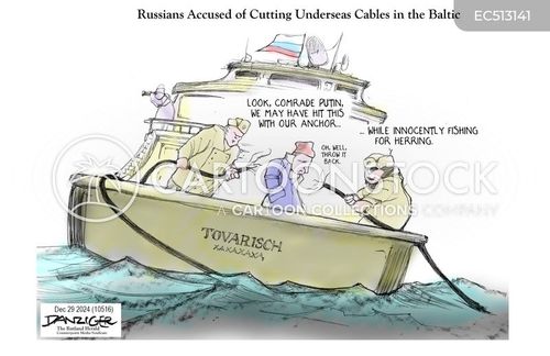 Undersea Cables Cartoons and Comics - funny pictures from CartoonStock