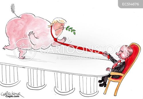 Trump Peace Talks Cartoons and Comics - funny pictures from CartoonStock