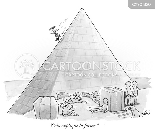 Dessins humoristique et caricaturés avec Pyramide