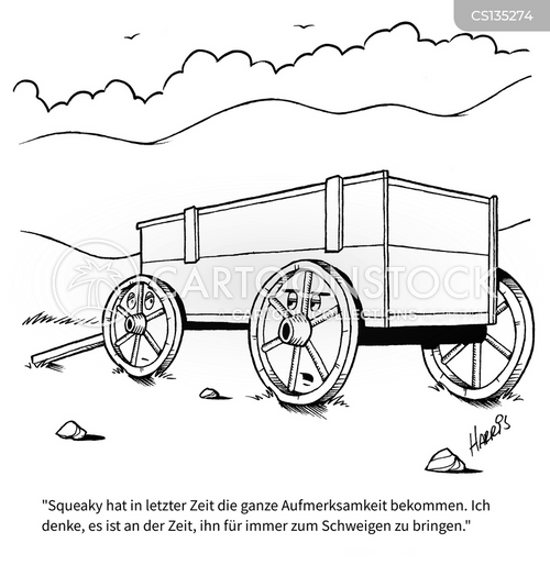 Cartoons und Karikaturen mit Das Quietschende Rad