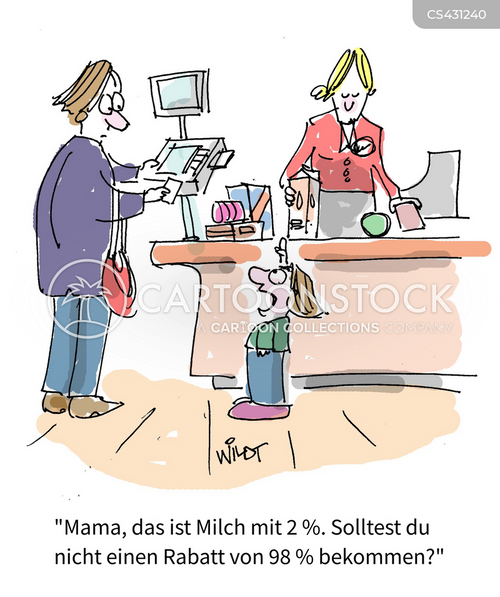 Cartoons und Karikaturen mit 2 Milch