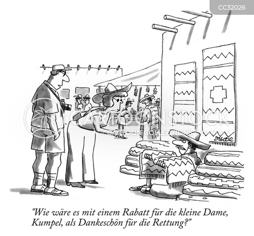 Cartoons und Karikaturen mit Teppich