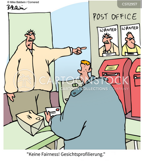 Cartoons und Karikaturen mit Racial Profiling