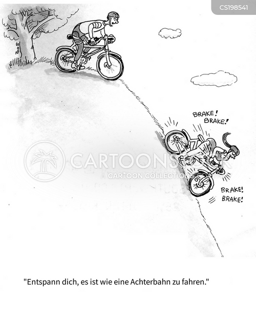 Cartoons und Karikaturen mit Ausdauer-radfahren