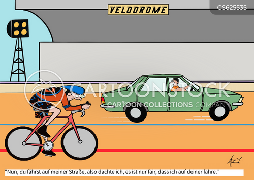 Cartoons und Karikaturen mit Radfahrer