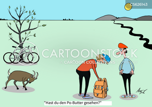Cartoons und Karikaturen mit Fahrradfahren