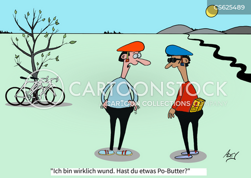 Cartoons und Karikaturen mit Radfahren
