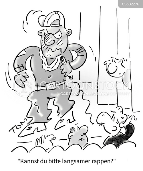 Cartoons und Karikaturen mit Rap-konzerte