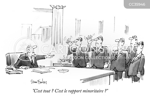 Dessins humoristique et caricaturés avec Rapport Minoritaire