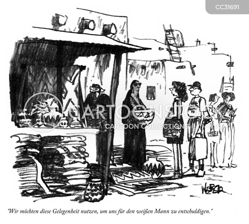 Cartoons und Karikaturen mit Restitution