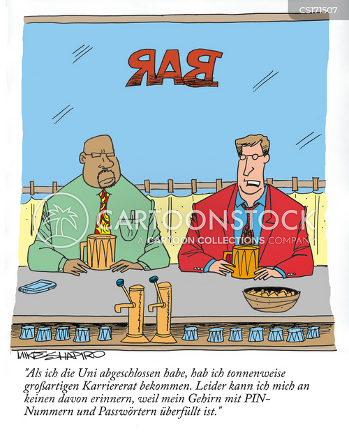 Cartoons und Karikaturen mit Gedächtnis