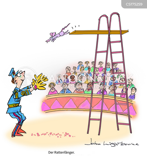 Cartoons und Karikaturen mit Rattenfang