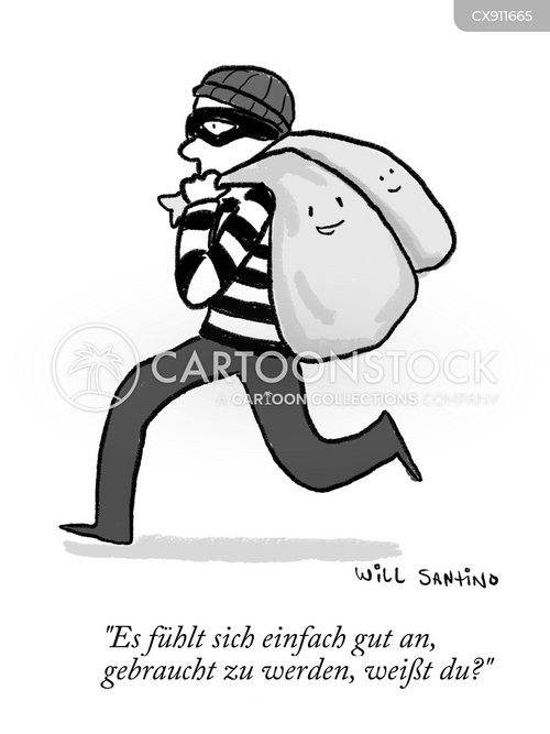 Cartoons und Karikaturen mit Beutetasche