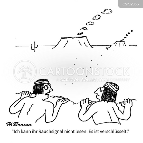 Cartoons und Karikaturen mit Rauchzeichen
