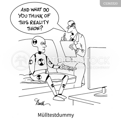 Cartoons und Karikaturen mit Test-dummy