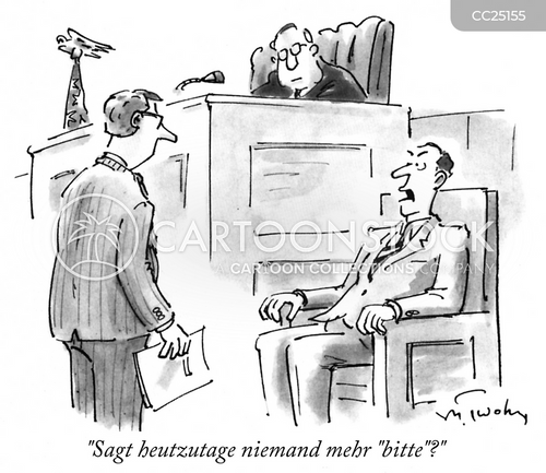 Cartoons und Karikaturen mit Auf Der Anklagebank