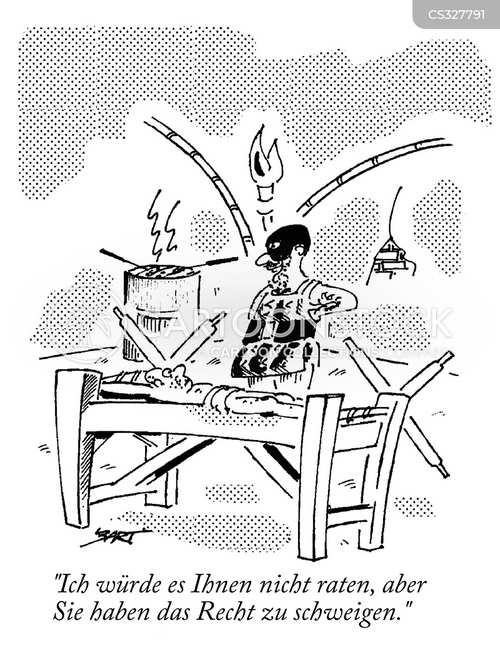 Cartoons und Karikaturen mit Schweigen