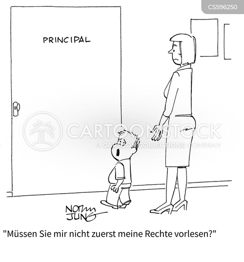 Cartoons und Karikaturen mit Due Process Rights