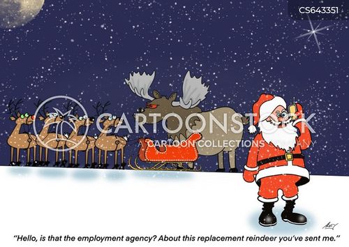 Santa Hiring Cartoons and Comics - funny pictures from CartoonStock