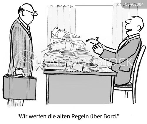 Cartoons und Karikaturen mit Alte Regeln