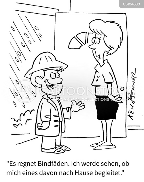 Cartoons und Karikaturen mit Es Regnet Katzen Und Hunde