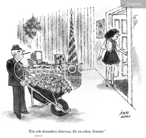 Cartoons und Karikaturen mit Pacs (politische Aktionskomitees)