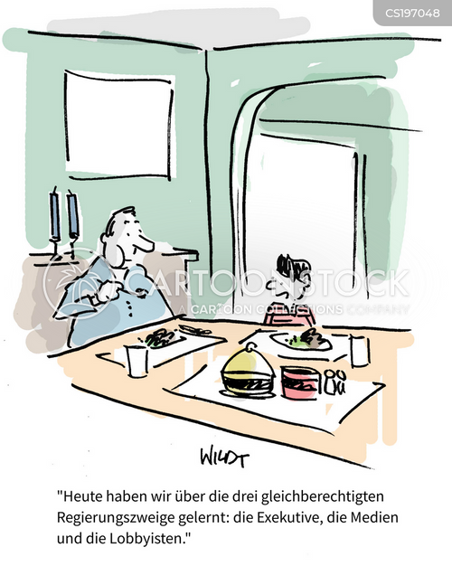 Cartoons und Karikaturen mit Regierungszweige