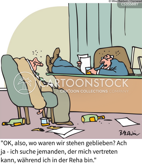 Cartoons und Karikaturen mit Reha