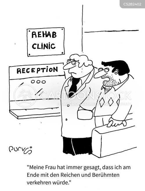 Cartoons und Karikaturen mit Rehab-klinik