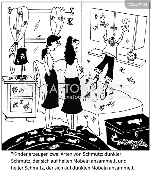 Cartoons und Karikaturen mit Staub Und Schmutz