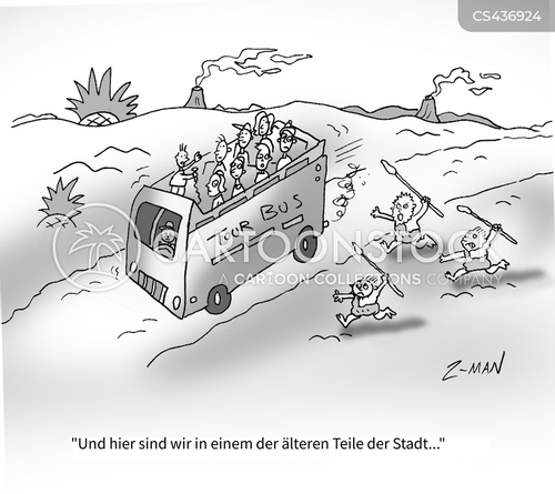 Cartoons und Karikaturen mit Historische Stadt