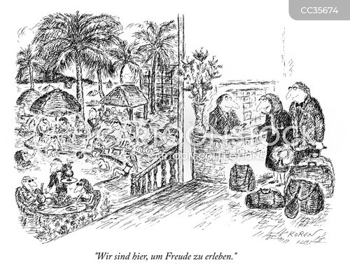 Cartoons und Karikaturen mit Im Urlaub