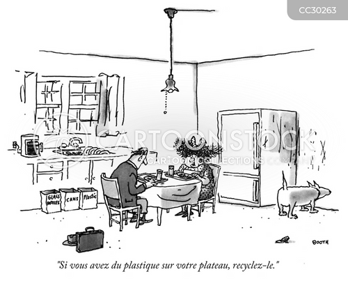 Dessins humoristique et caricaturés avec Déchets Domestiques