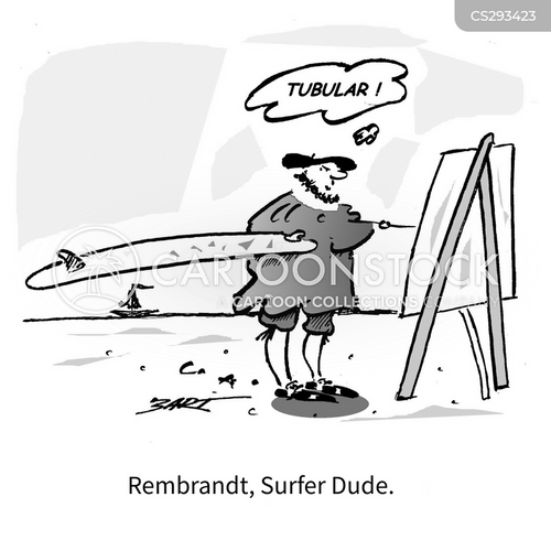 Cartoons und Karikaturen mit Rembrandt