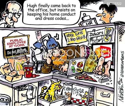 Hybrid Workplace Cartoons and Comics - funny pictures from CartoonStock