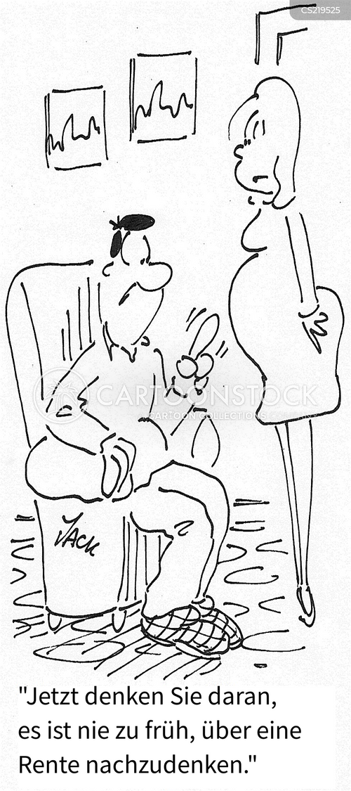 Cartoons und Karikaturen mit Rente