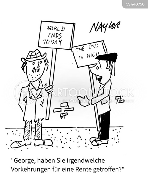 Cartoons und Karikaturen mit Rente