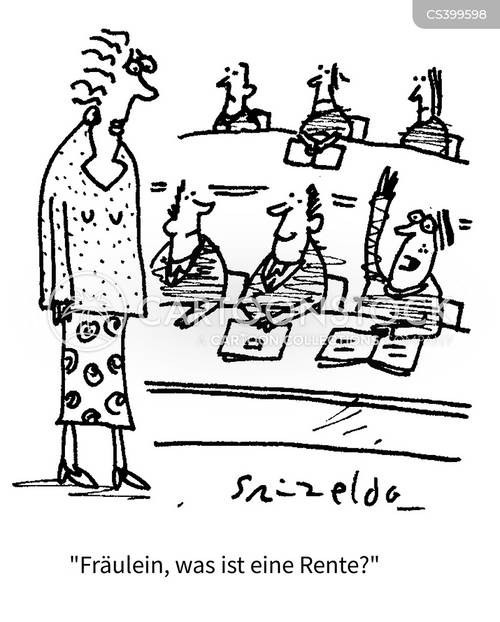 Cartoons und Karikaturen mit Rente