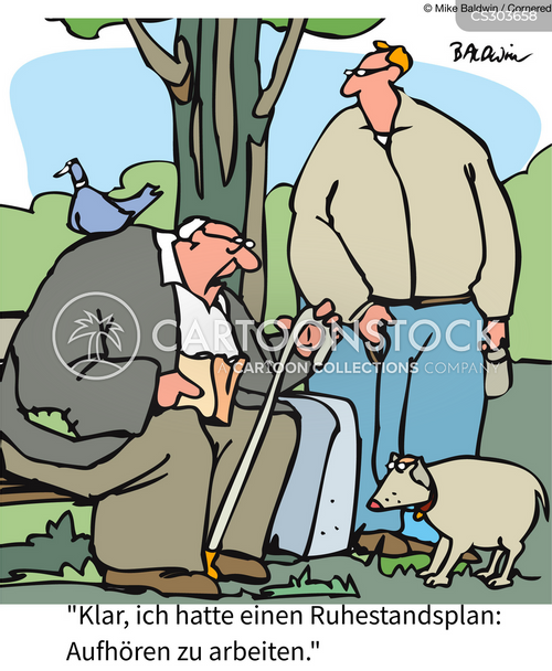 Cartoons und Karikaturen mit Ruhestand