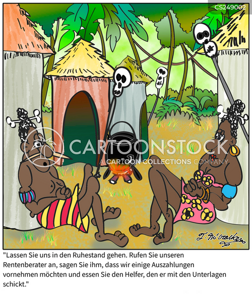 Cartoons und Karikaturen mit Rente