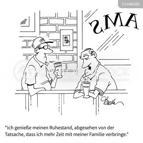 Cartoons und Karikaturen mit Ruhestand