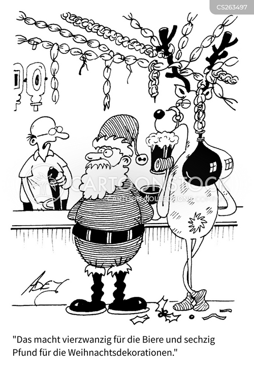 Cartoons und Karikaturen mit Ad Hoc Dekorationen