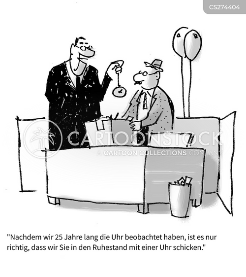 Cartoons und Karikaturen mit Ruhestandsjahre