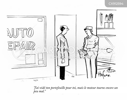 Dessins humoristique et caricaturés avec Remplacement De Pneus
