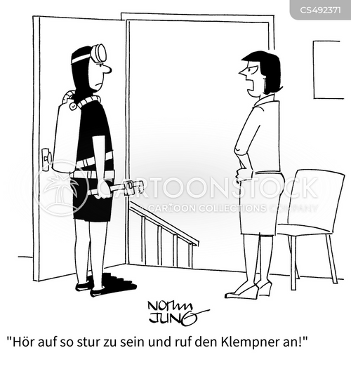 Cartoons und Karikaturen mit Klempner