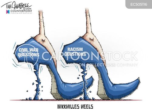 Nikki Haleys Heels Cartoons and Comics - funny pictures from CartoonStock